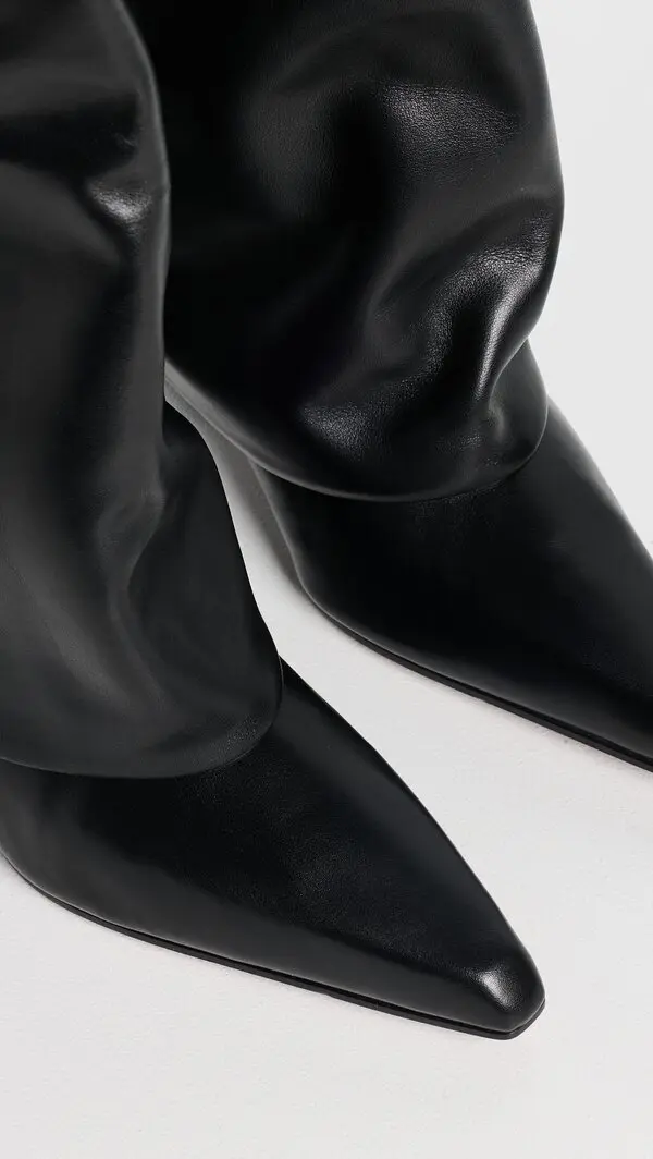 Paris Texas Jane Fold Over Leather Boots 60mm