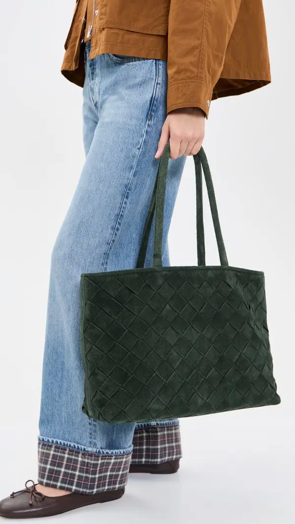 Madewell Suede Handwoven Tote