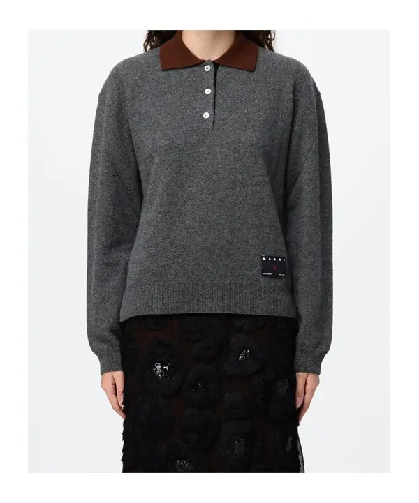 Marni Long-sleeved Polo Collar Sweater