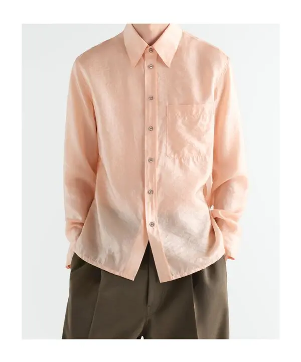 LEMAIRE Fitted Shirt In Shiny Cupro