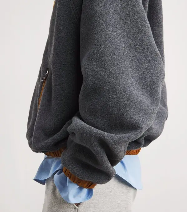 AMI Paris Fleece Half-zip Sweater