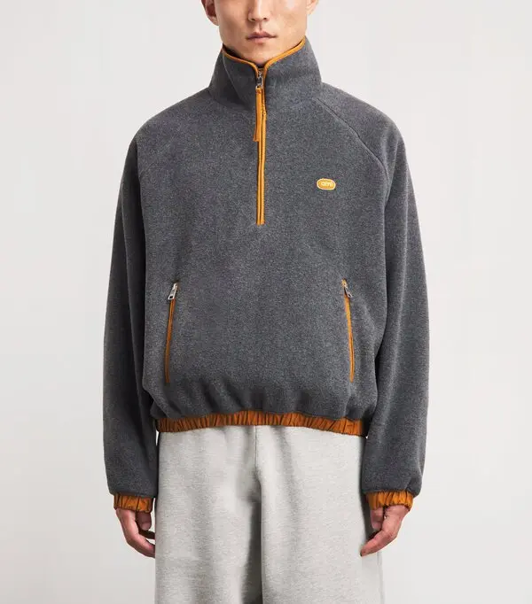 AMI Paris Fleece Half-zip Sweater