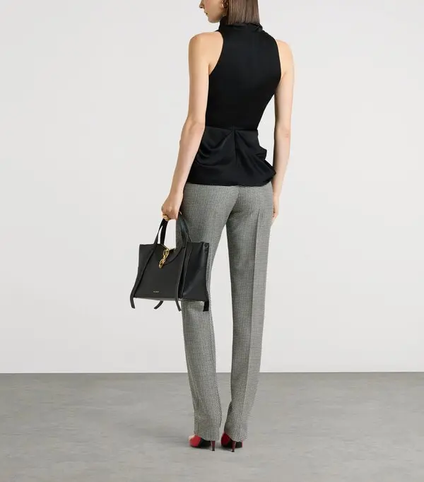 Givenchy Wool-mohair Houndstooth Cigarette Trousers