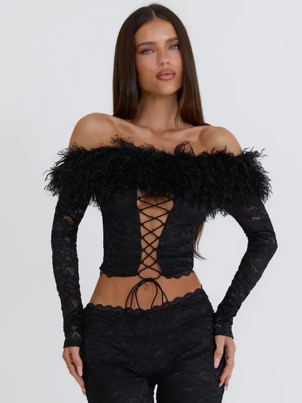 OUTCAST Rhachel Long Sleeve Top - Black