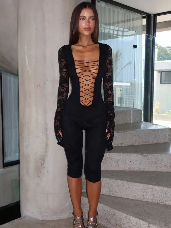 OUTCAST Pania Capri Jumpsuit - Black