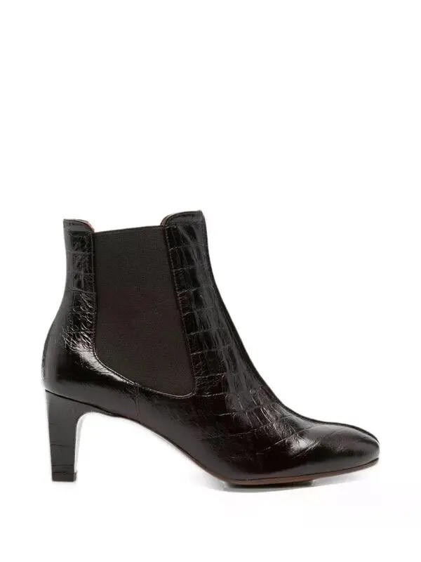 Chie Mihara Croc-effect Ankle Boots