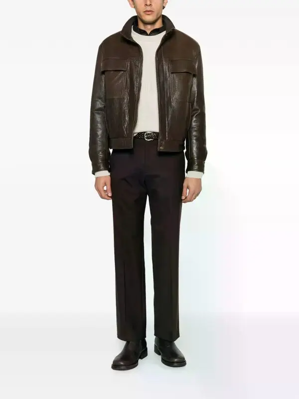 SALVATORE SANTORO Panelled Leather Jacket