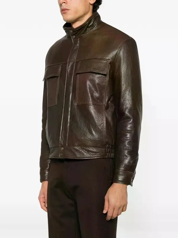 SALVATORE SANTORO Panelled Leather Jacket