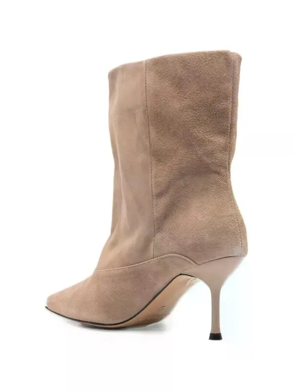 DIVINE FOLLIE Metal-toe-cap Pointed-toe Boots