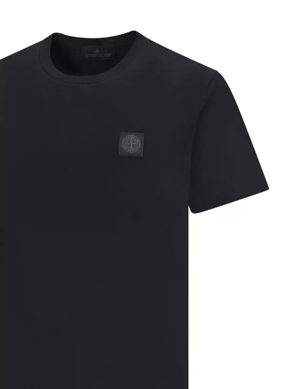 Stone Island 2100035 Organic Cotton Jersey Crepe_s.i. Ghost T-shirt - Black