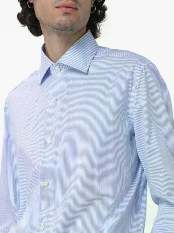 LUIGI BORRELLI Vertical-stripe Shirt