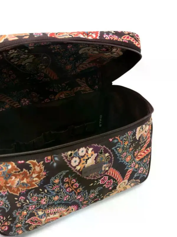 Etro Paisley-print Wash Bag - Brown