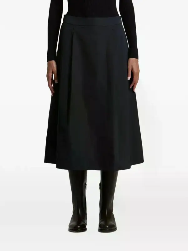 Peserico Pleated A-line Midi Skirt