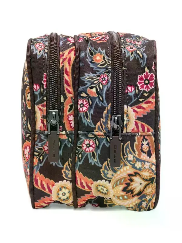 Etro Paisley-print Wash Bag - Brown