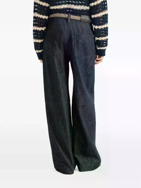 Brunello Cucinelli Monili-embellished Pleated Jeans