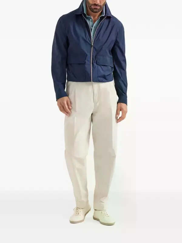 Brunello Cucinelli Cotton Piqué Polo Shirt With Faux-layering