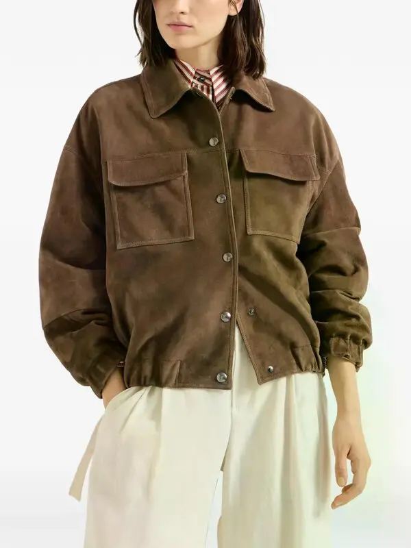 Brunello Cucinelli Monili Suede Jacket