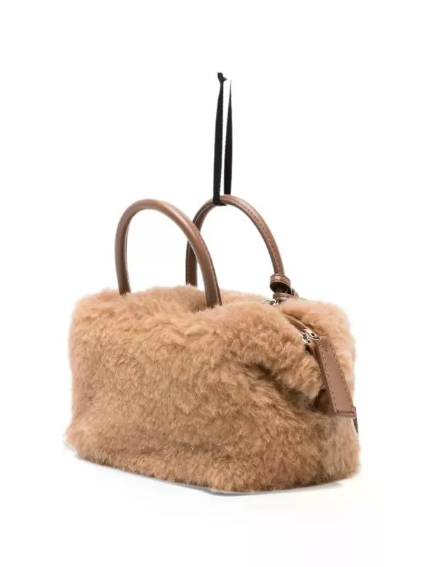 Max Mara Small Teddy Boston Bag Camel