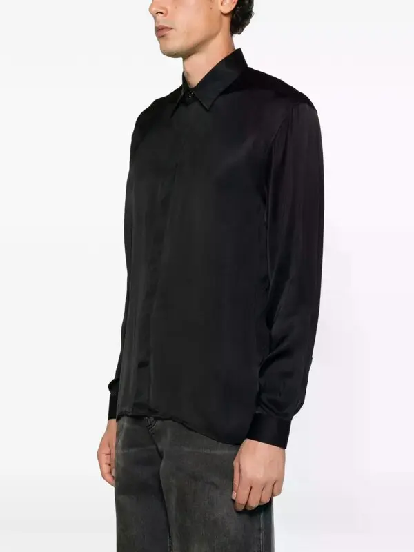 MARSEM Satin-finish Long-sleeve Shirt