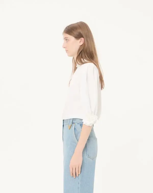 Valentino Garavani Embroidered Poplin Shirt