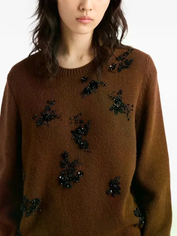 Prada Wool And Cashmere Crew-neck Sweater