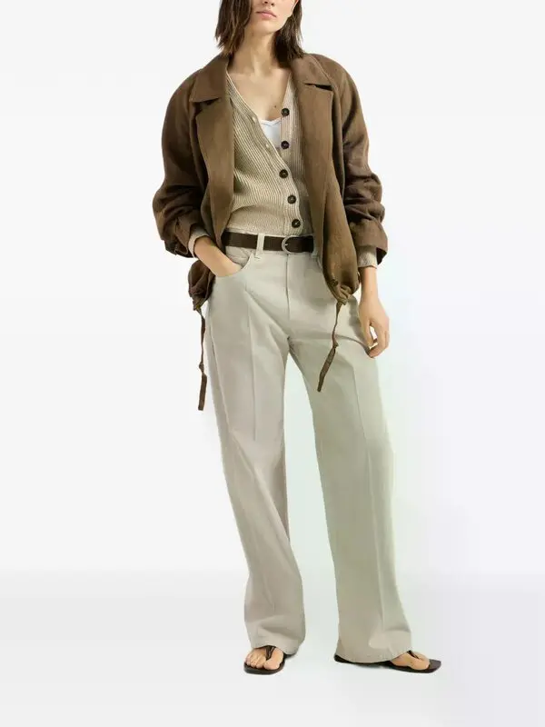 Brunello Cucinelli Cotton Diamond Yarn English-rib Cardigan