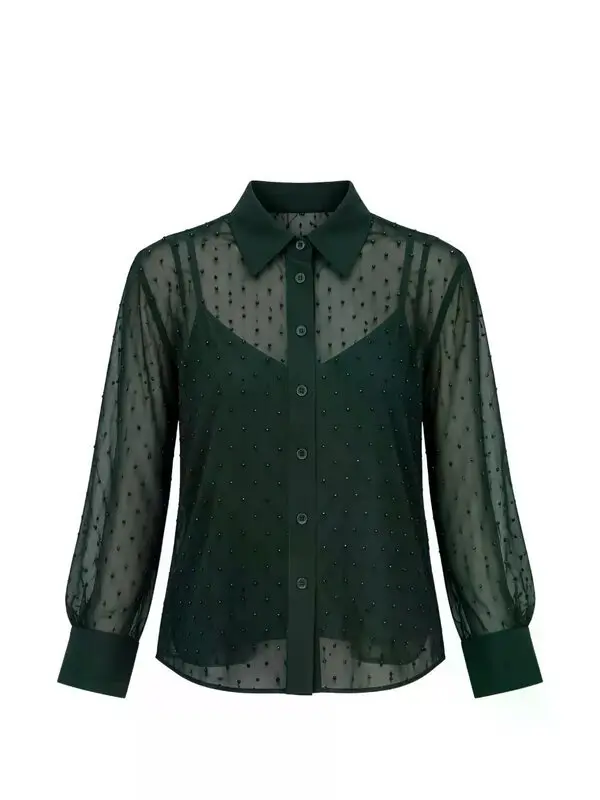 Liu Jo Shirt In Tulle With Jewel Embroidery