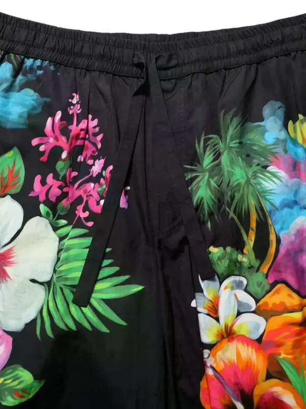 Dolce & Gabbana Cotton Tropical Floral Bermuda Shorts