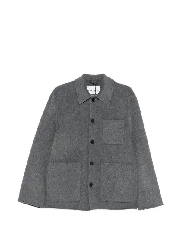 AMARANTO Button-up Patch-pocket Jacket