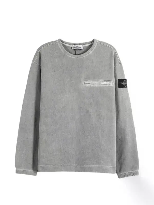 Stone Island 6100028 Mineral Dyed Cotton Fleece Sweatshirt - Grey