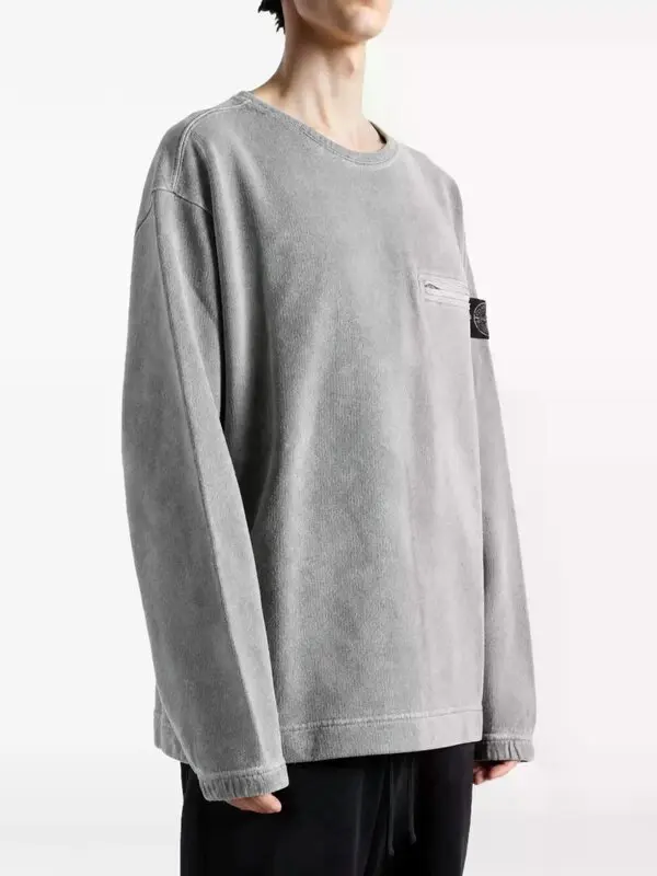 Stone Island 6100028 Mineral Dyed Cotton Fleece Sweatshirt