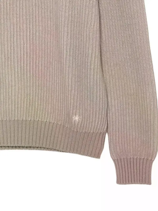 MANUEL RITZ Half-zip Ribbed Sweater