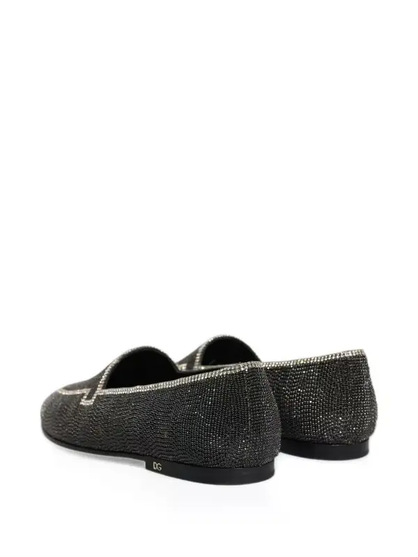 Dolce & Gabbana Crystal-embellished Loafers