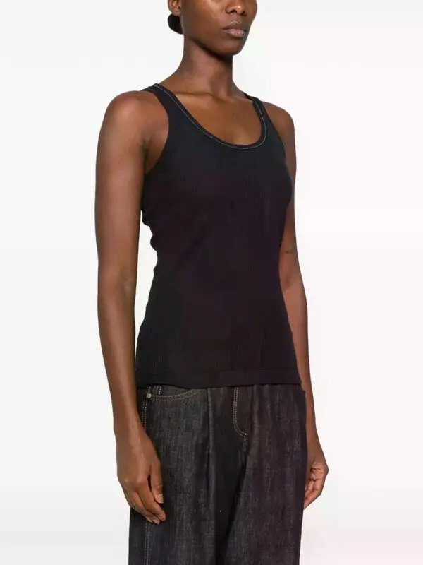 Brunello Cucinelli Monili-trim Ribbed Tank Top
