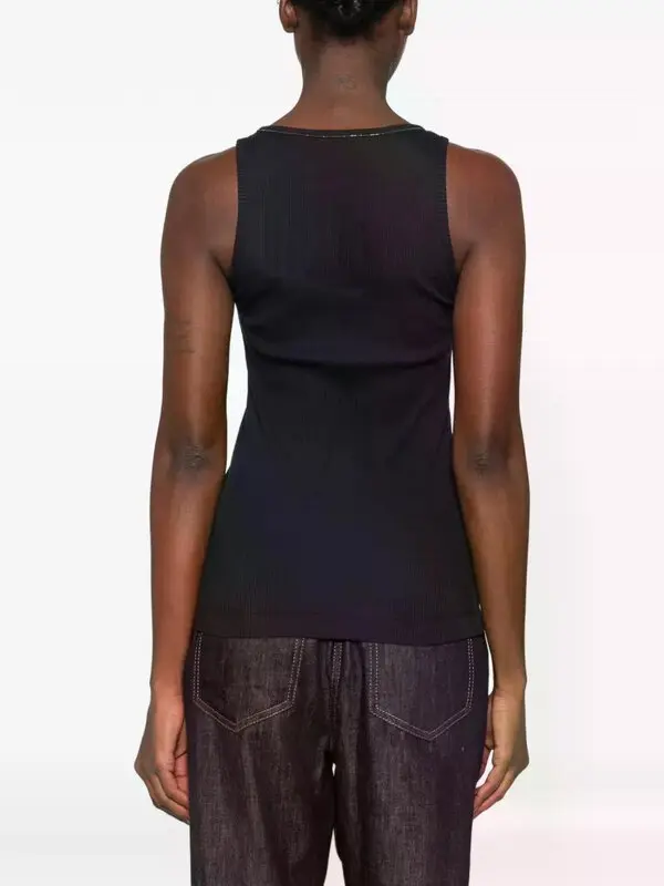 Brunello Cucinelli Monili-trim Ribbed Tank Top