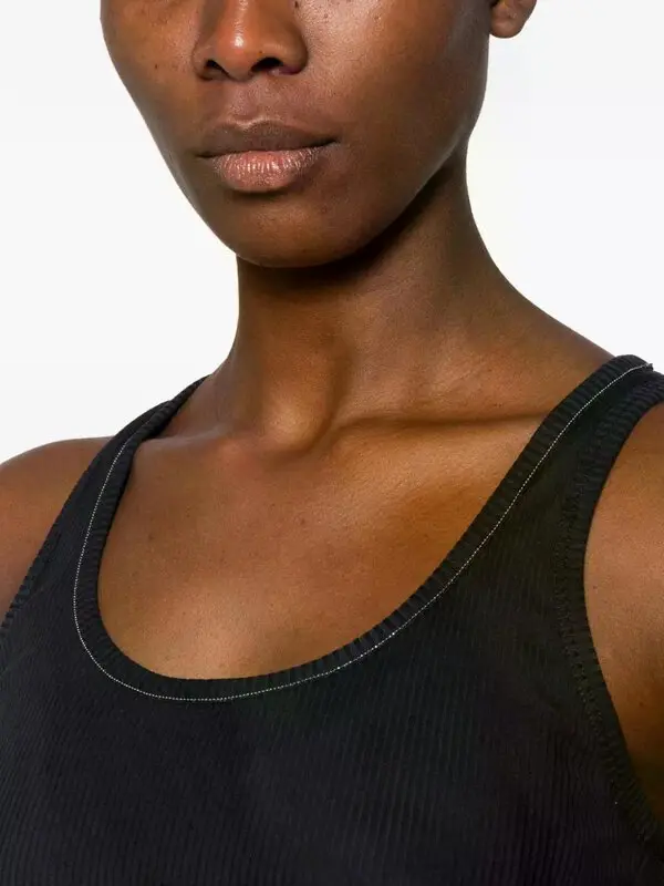 Brunello Cucinelli Monili-trim Ribbed Tank Top