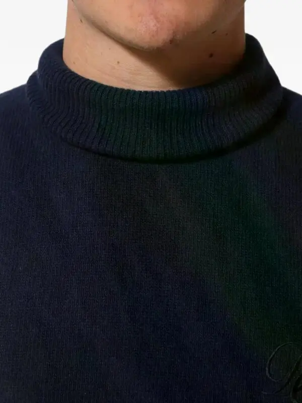 Dolce & Gabbana Embroidered-logo Turtleneck Sweater