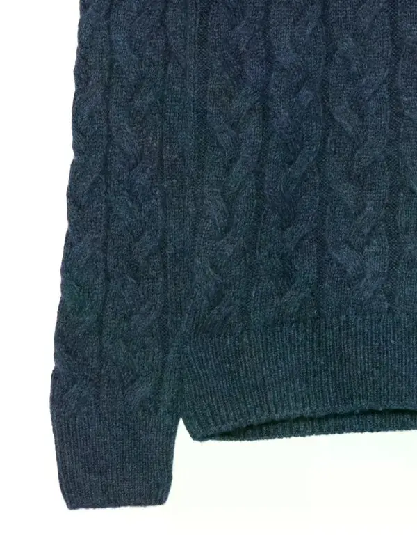 BARBA NAPOLI Cable-knit Turtleneck Sweater