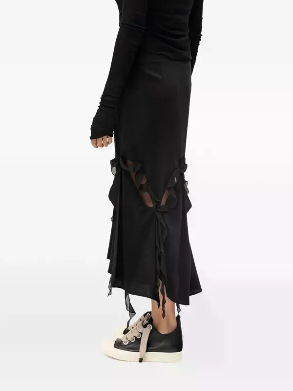 AVAVAV Kikki Cut-out Ruffled Asymmetric Midi Skirt
