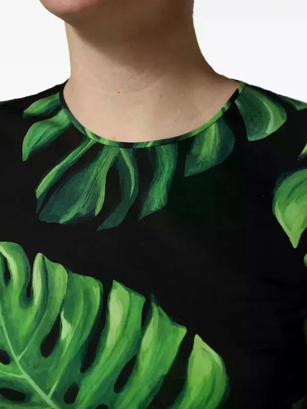 Dolce & Gabbana Philodendron-print Silk Blouse