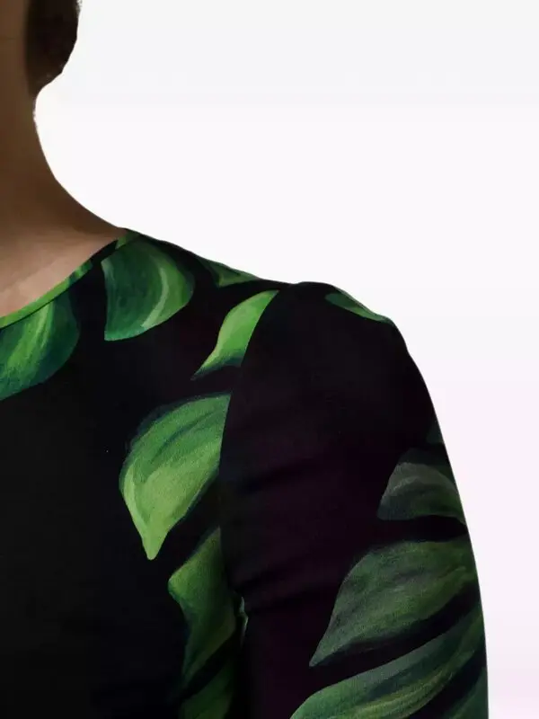Dolce & Gabbana Philodendron-print Silk Blouse