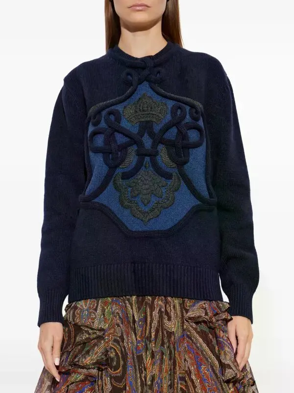Etro Embroidered-panel Sweater