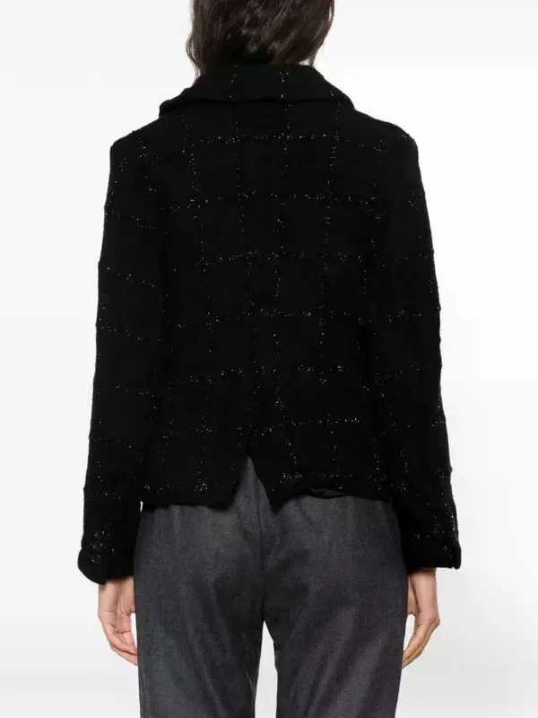 Comme Des Garçons Check-pattern Peter-pan-collar Jacket