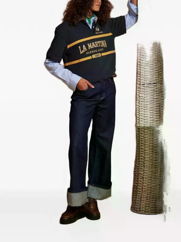LA MARTINA Etienne Logo-embroidered Striped Polo Top