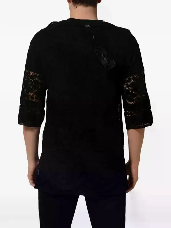 Dolce & Gabbana Cotton Floral-lace Crew-neck T-shirt