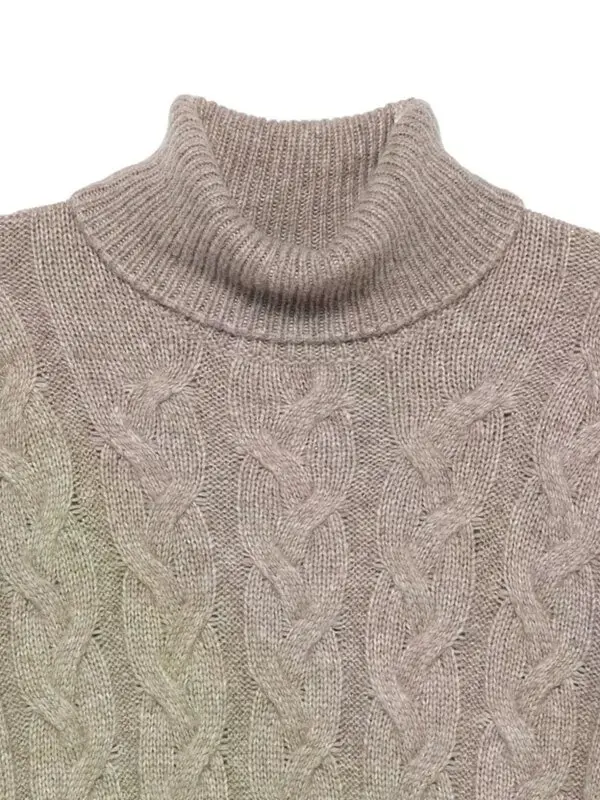 BARBA NAPOLI Cable-knit Turtleneck Sweater