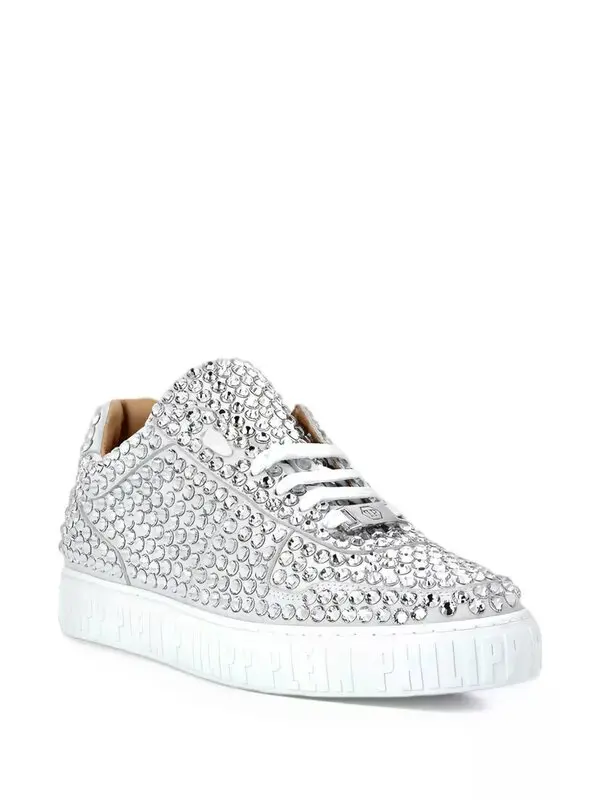 Philipp Plein Leather Lo-top Sneakers Full Stones King Power