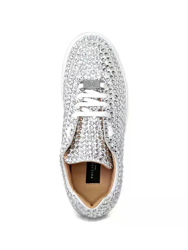 Philipp Plein Leather Lo-top Sneakers Full Stones King Power