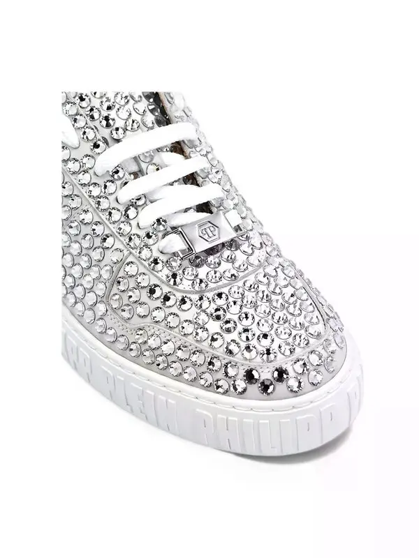 Philipp Plein Leather Lo-top Sneakers Full Stones King Power