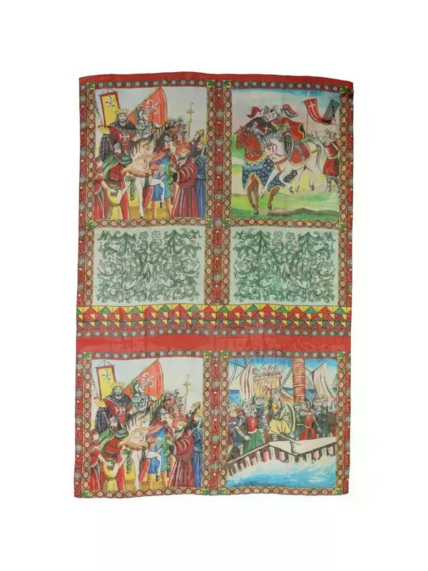 Dolce & Gabbana Multicolor Silk Printed Shawl Stole Scarf